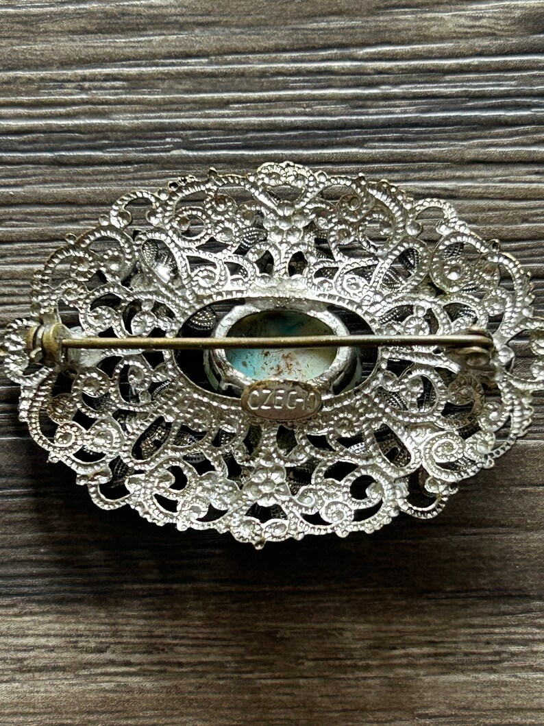 Vintage 1930s Art Deco Neiger Brothers Era Turquoise Blue Glass Bead ...