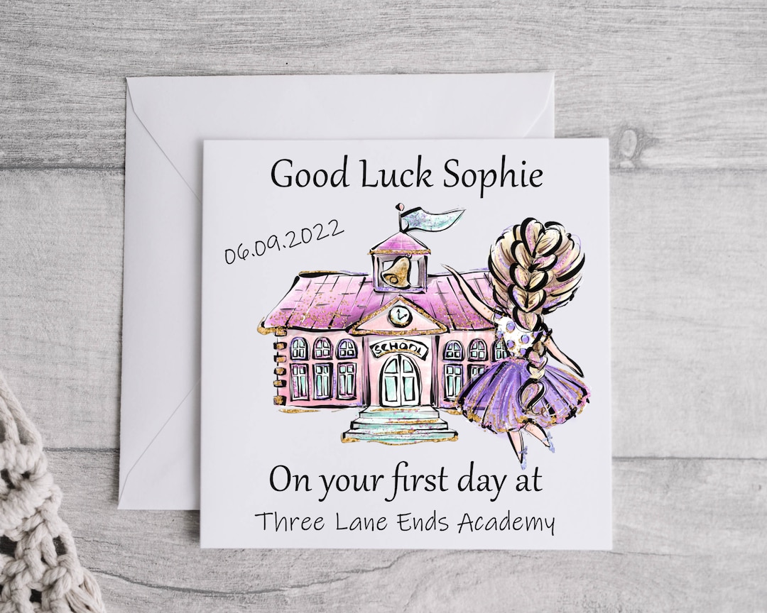 First Day of School Card, Back to School Card, First Day of Secondary ...