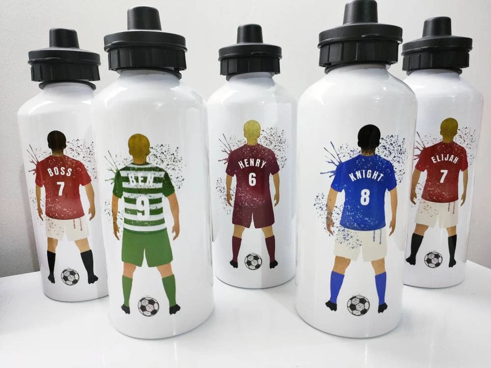 Personalised Football Water Bottle | Children's Custom Sports Drinks ...