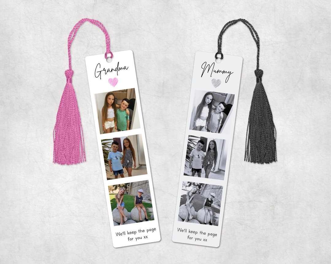 Personalised Photo Bookmark, Custom Message, Mother's Day Gift, Gifts ...