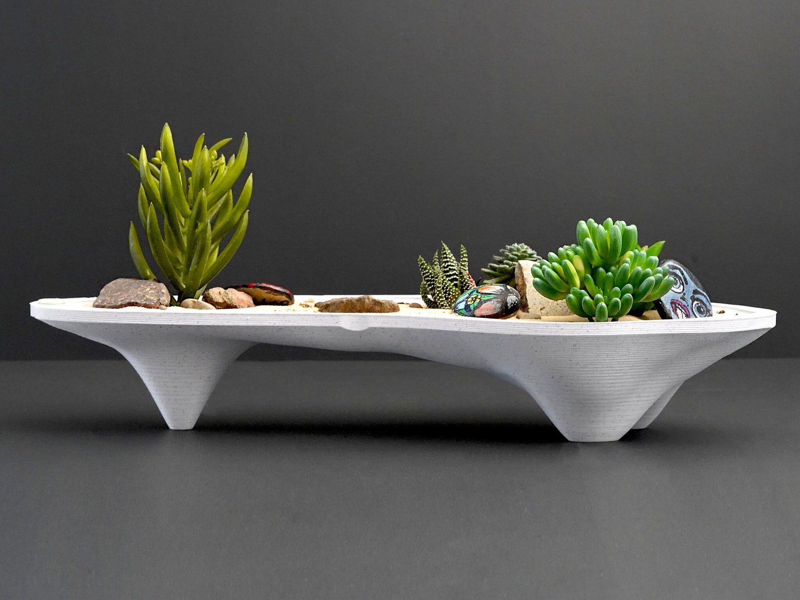 Concrete Style Centerpiece Home Planter Centerpiece for - Etsy