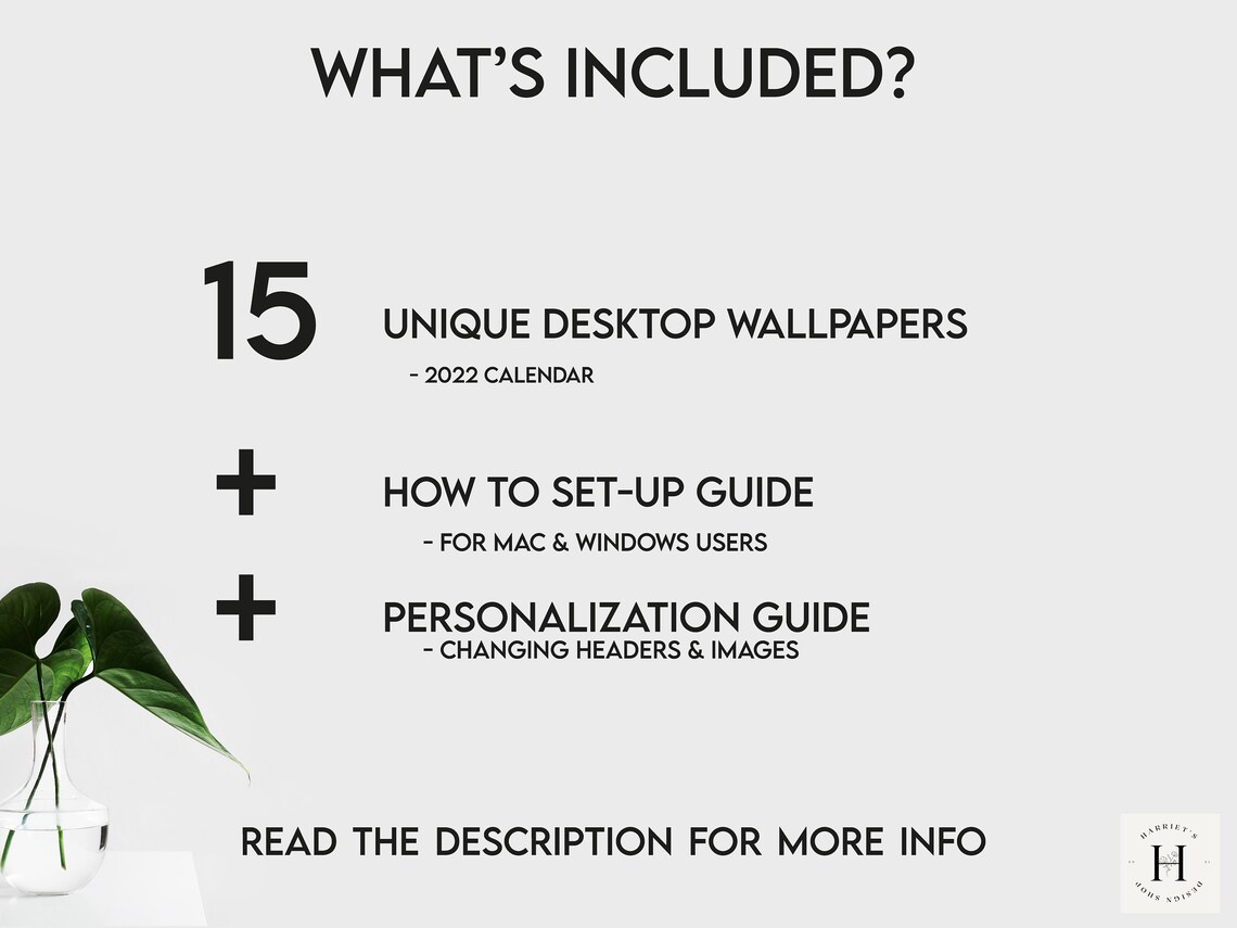 Desktop Organizer Wallpaper Calendar 2023 Colourful Minimal - Etsy