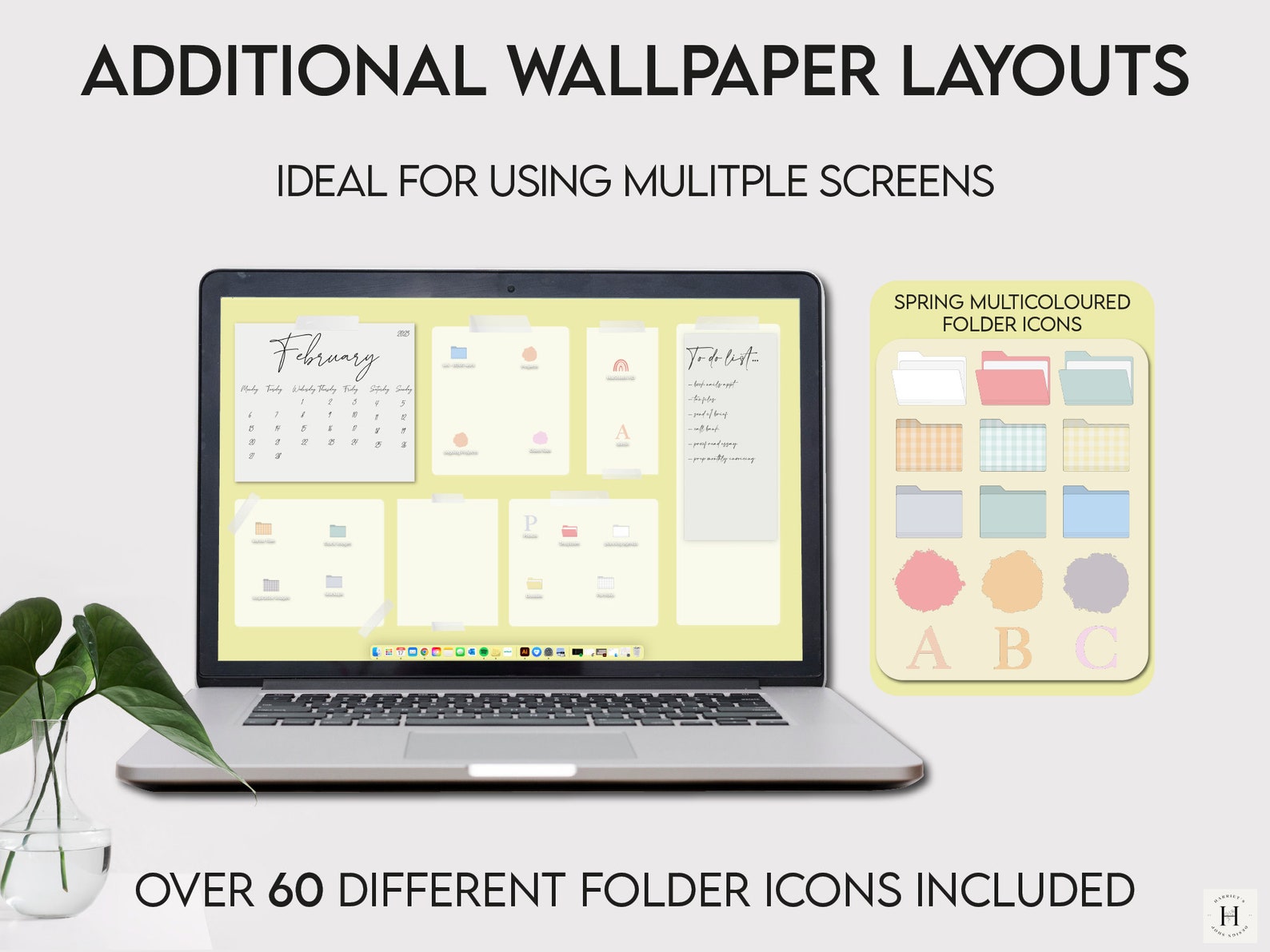 Spring Desktop Organizer Wallpaper Calendar 2023 Computer - Etsy