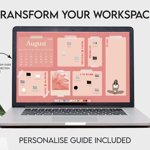 Desktop Organizer Wallpaper Calendar 2023 Colourful Minimal - Etsy