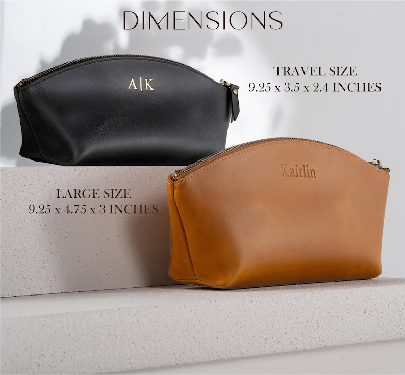 Customized Makeup Bag, Leather Makeup Bag, Makeup Organizer, Leather ...