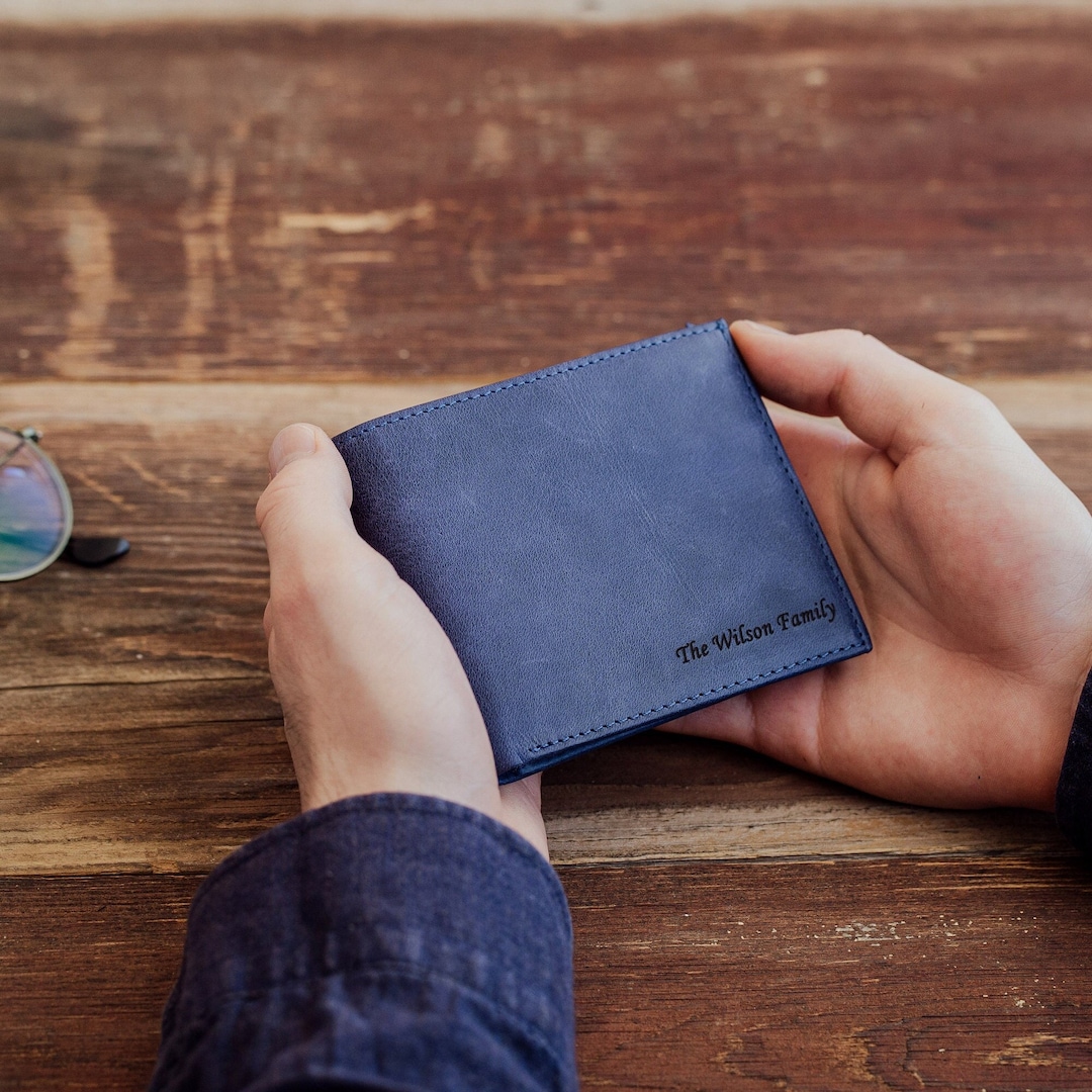 Custom Mens Wallet, Valentines Day Gift for Boyfriend, Personalized ...