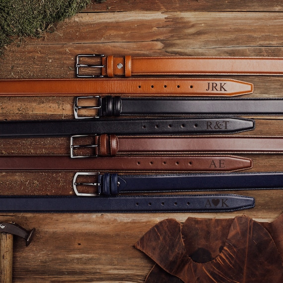 Engraved Leather Belt Personalized Vintage Men's Belt - Etsy