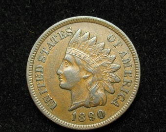 1890 Indian Head Penny - Etsy