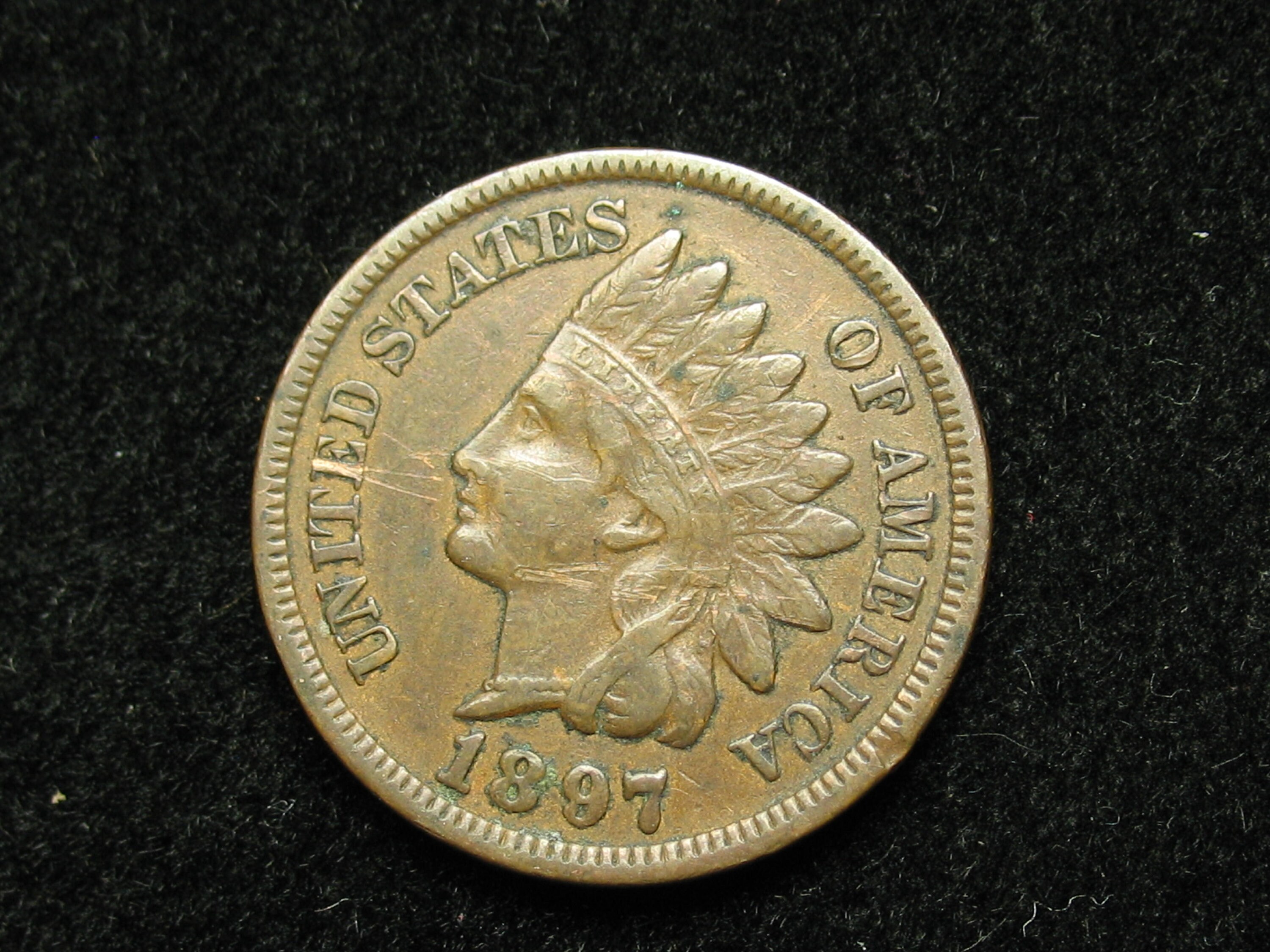 Blow Out Sale XF 1897 Indian Head Cent Penny W/ Diamonds & Full Liberty ...