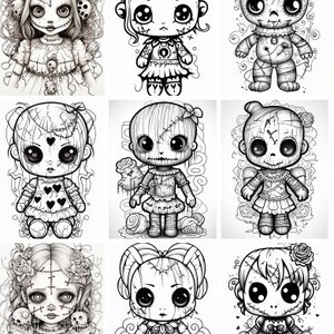 Voodoo Doll Coloring Book Pages, Digital Download, 30 Pages, 8x10 Each ...
