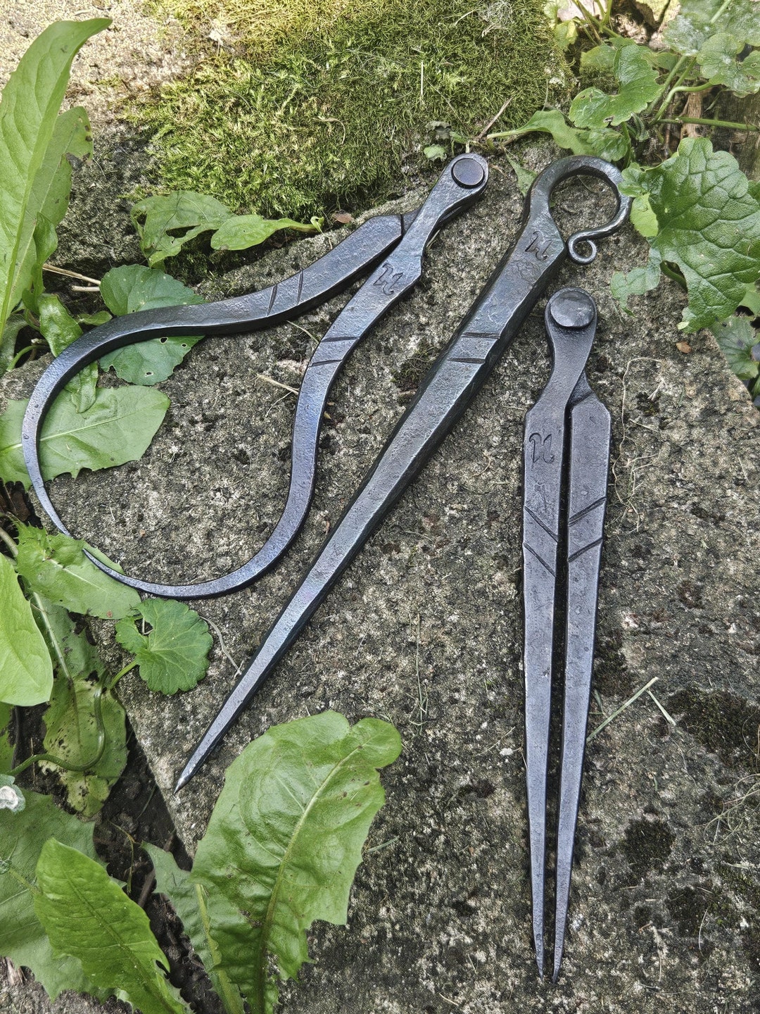 Forged Measuring Tool Set: Scribe, Dividers, Calipers - Etsy