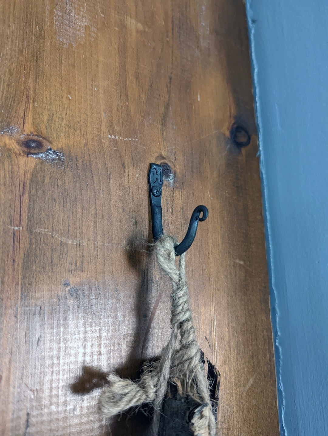 Small Colonial Wall Hook - Hand Forged - Etsy