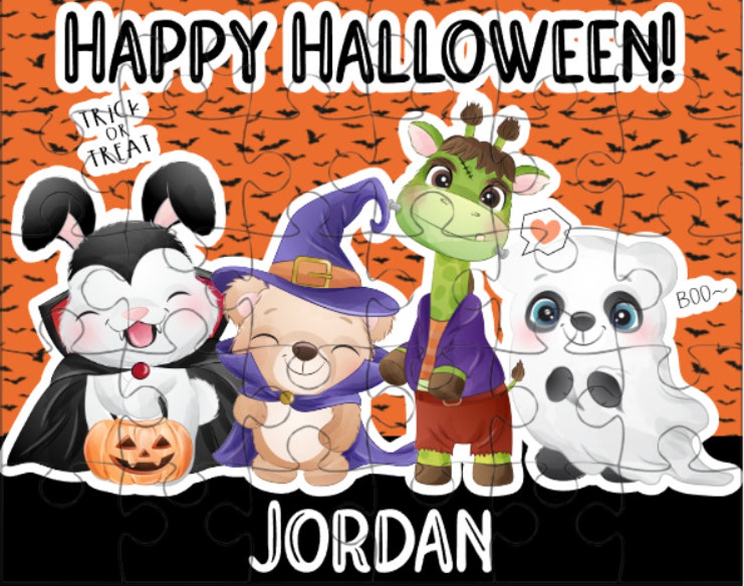 Halloween Puzzle Personalized, Personalized Halloween Gift for Kids ...