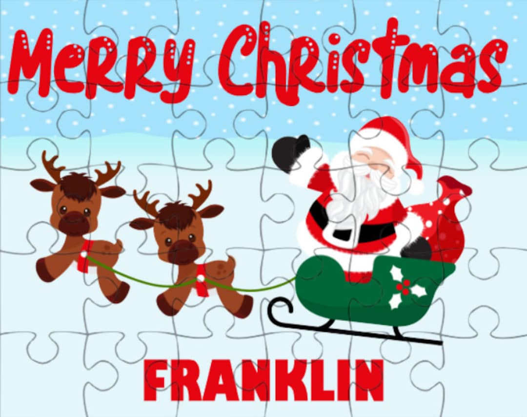 Christmas Puzzle Personalized, Personalized Christmas Gift for Kids ...