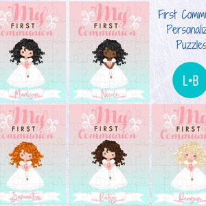 Personalized Puzzle for Kids First Communion Gift First - Etsy