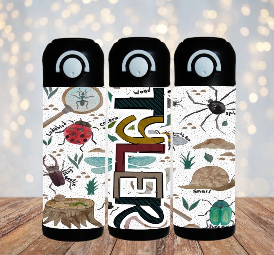 Bugs Water Bottle, Insect Themed Cup, Water Bottle for Kids, Water ...