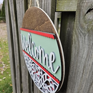 Christmas Door Hanger, Candy Cane Door Sign, Sign for Front Door ...