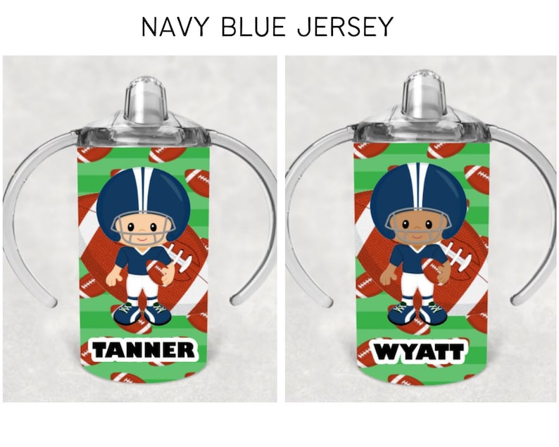 Football Sippy Cup With Bonus Lid Football Themed Sippy Cup | Etsy