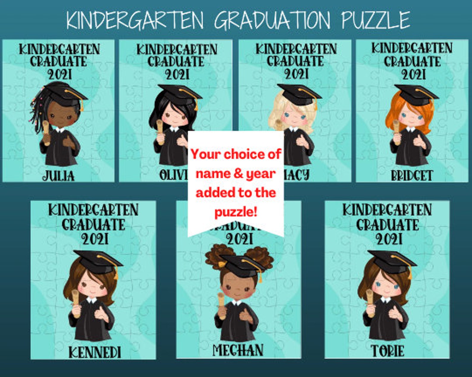 Personalized Puzzle for Kids Kindergarten Graduation Gift - Etsy