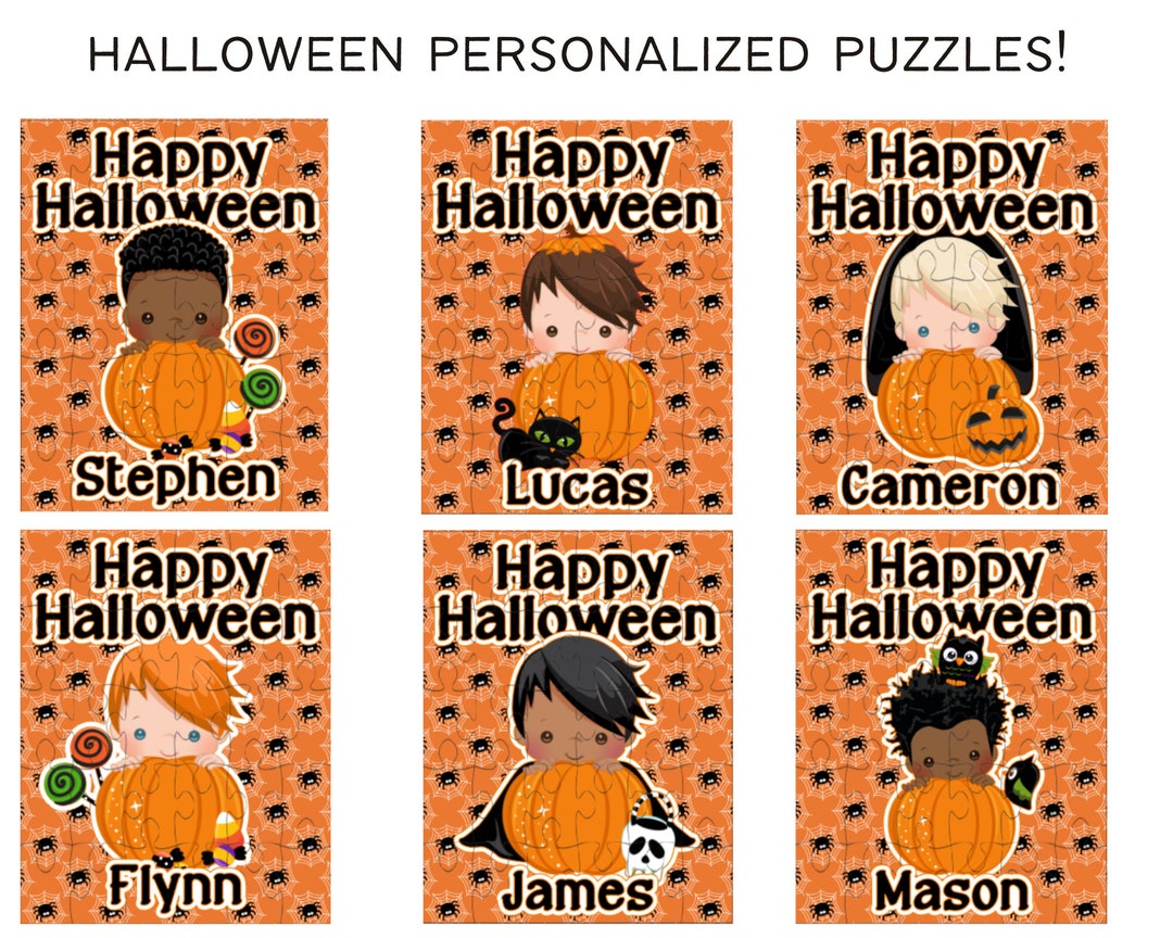 Halloween Puzzle Personalized, Personalized Halloween Gift for Kids ...