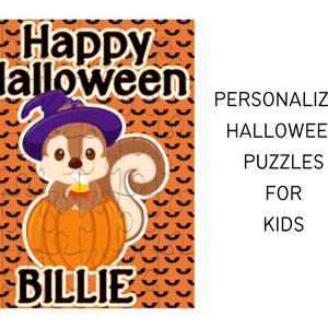 Halloween Puzzle Personalized, Personalized Halloween Gift for Kids ...