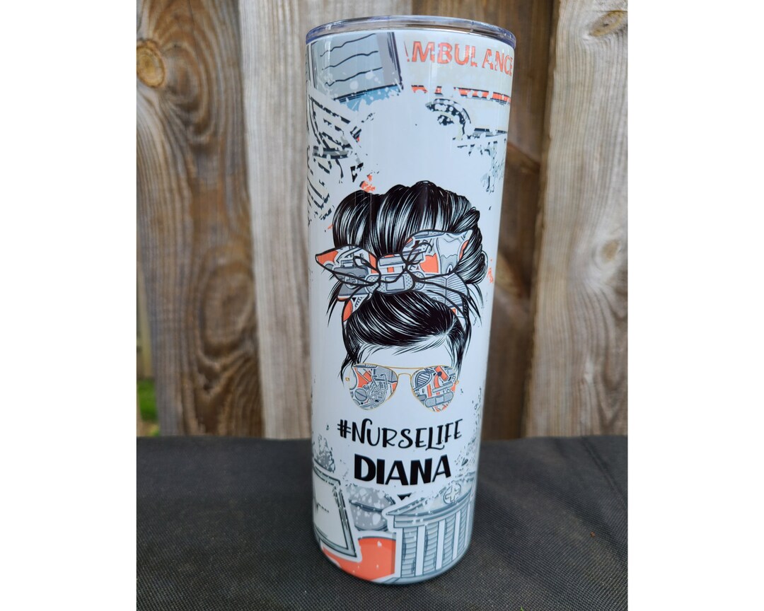 Nurse Life Cup - Personalized Cup - Colorful Nurse Cup - 20 Oz Skinny ...