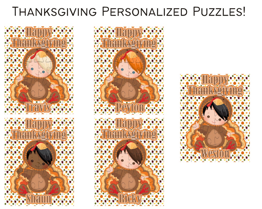 Thanksgiving Puzzle Personalized, Personalized Thanksgiving Gift for ...