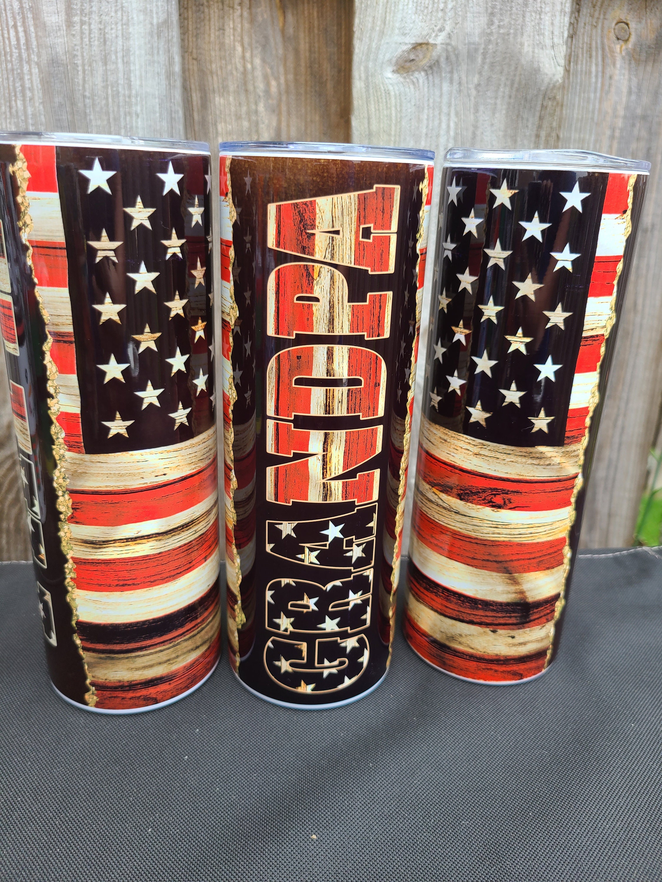 American Flag Cup Grandpa Cup 20 Oz Skinny Tumbler - Etsy