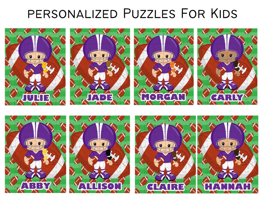 Personalized Puzzle for Kids, Football Puzzle, Sports Puzzle, Name ...