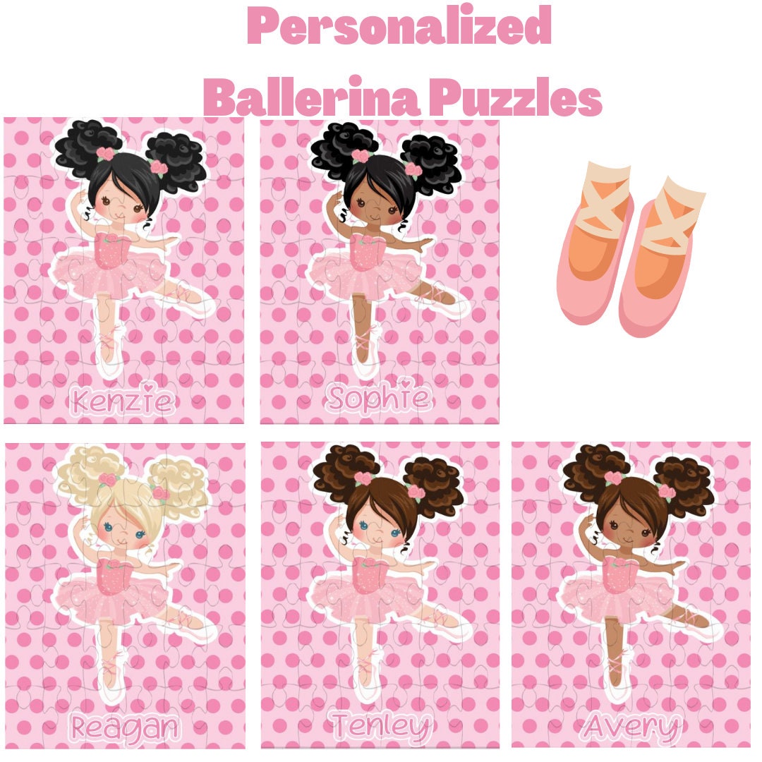 Personalized Puzzle for Kids - Ballerina Puzzle - Ballet Dancer Puzzle ...