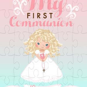 Personalized Puzzle for Kids First Communion Gift First - Etsy
