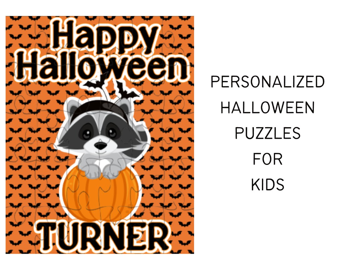 Halloween Puzzle Personalized, Personalized Halloween Gift for Kids ...