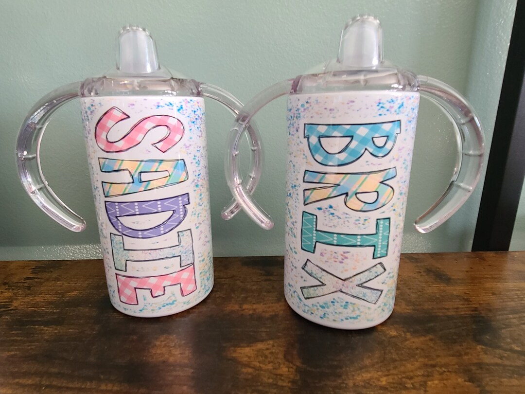 Spring Sippy Cup With Bonus Lid, Personalized Tumbler for Kids, Easter ...
