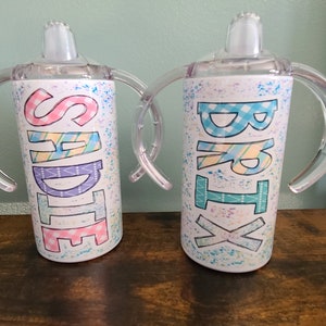Spring Sippy Cup With Bonus Lid, Personalized Tumbler for Kids, Easter ...