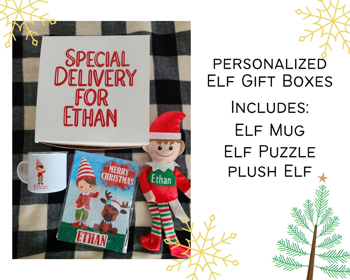 Personalized Christmas Gift Box Elf Gift Box Christmas Gift - Etsy