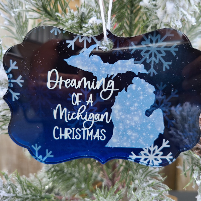 Michigan Ornament - Etsy