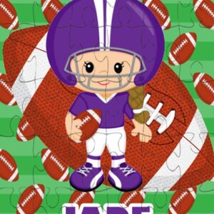 Personalized Puzzle for Kids, Football Puzzle, Sports Puzzle, Name ...