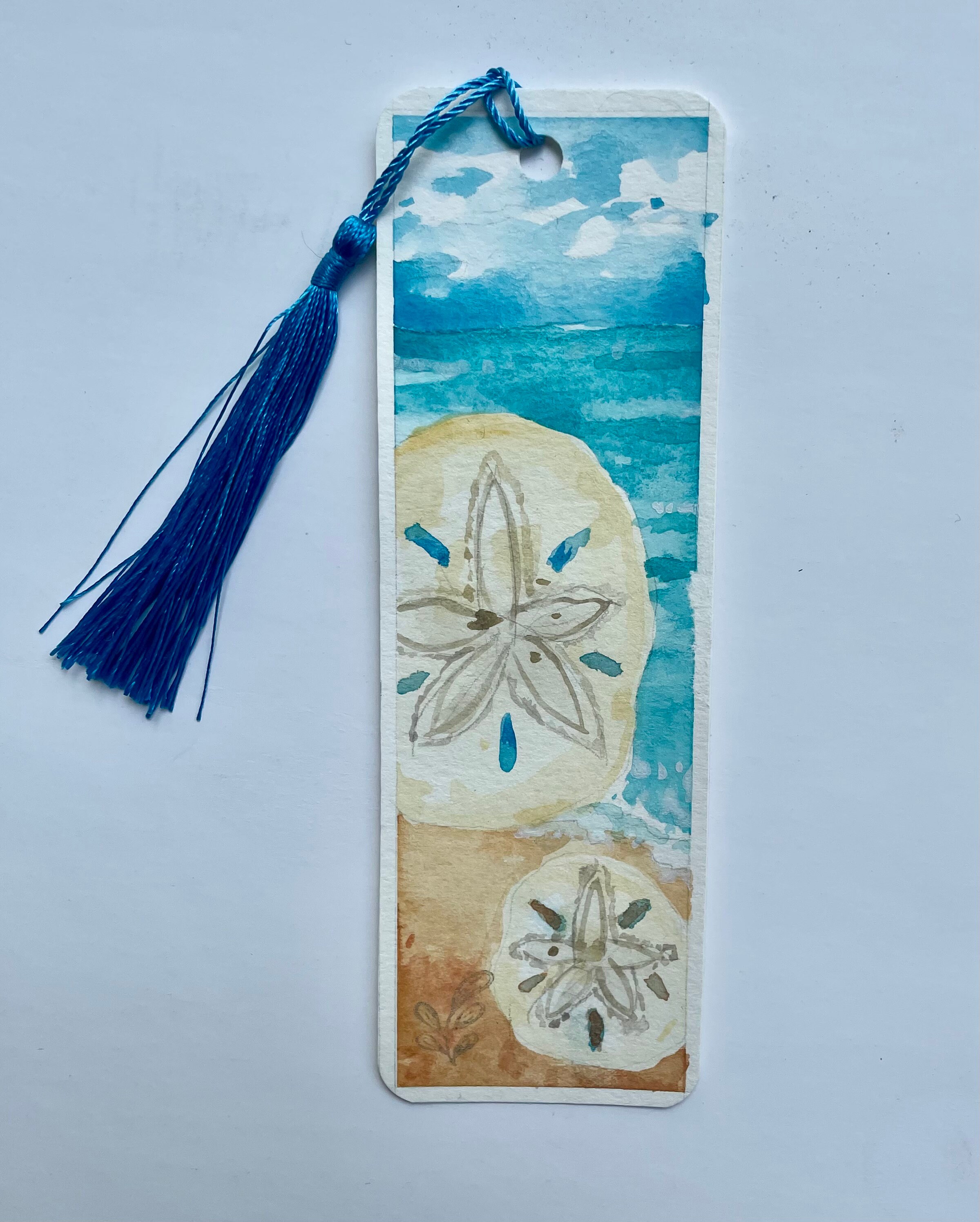 Hand Painted Sand Dollar Bookmarks-florida - Etsy