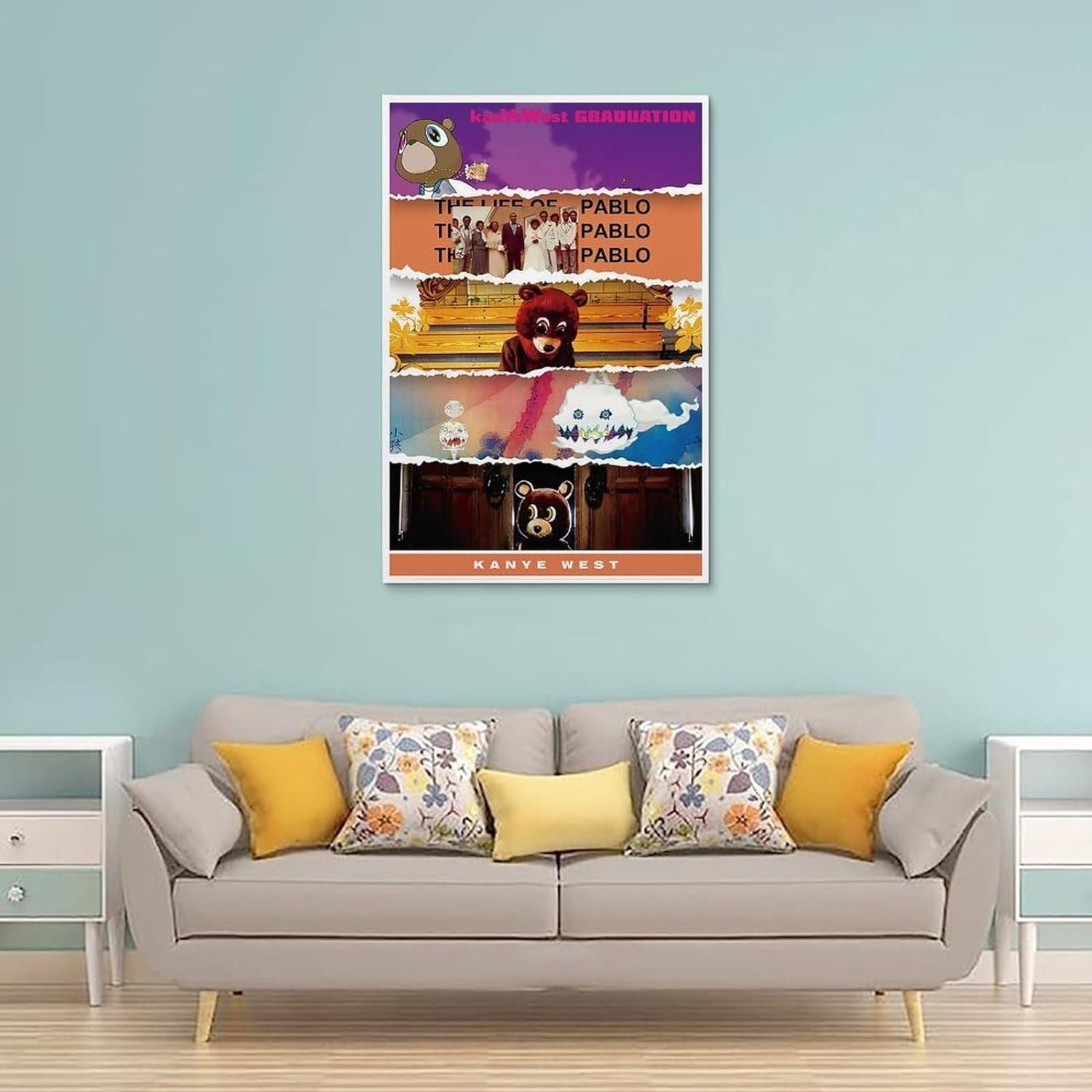 Kanye West 2024 Album Poster, Rap Music Aesthetic Decor Unframe Style ...