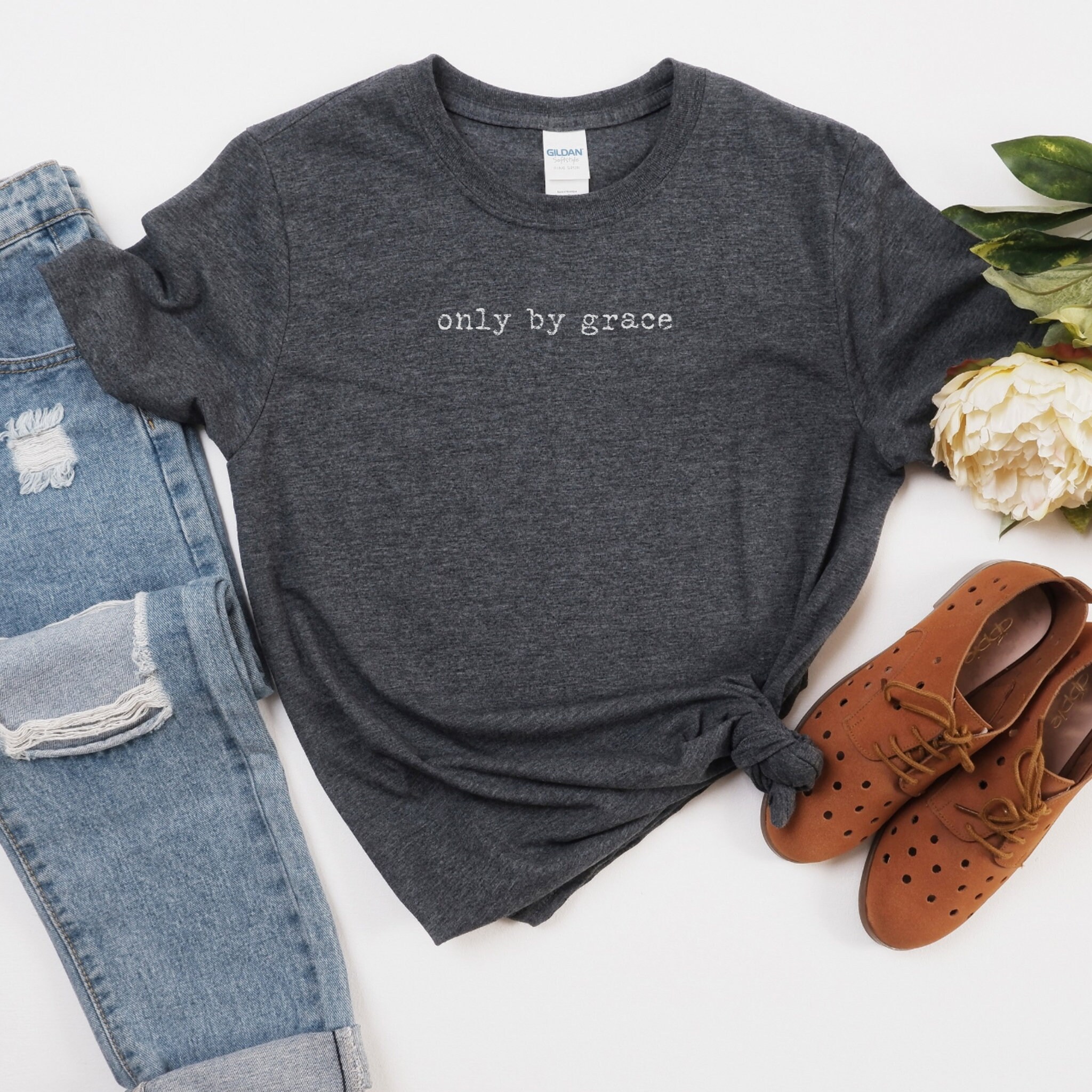 Only by Grace T Shirt, Catholic Shirt, Catholic Apparel, Catholic ...