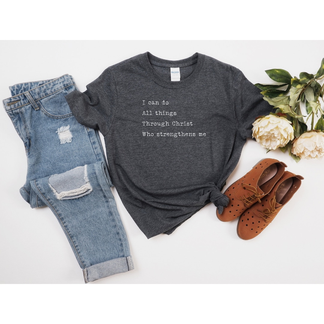 Philippians 4:13 Unisex Tshirt, Catholic Shirt, Catholic Apparel ...