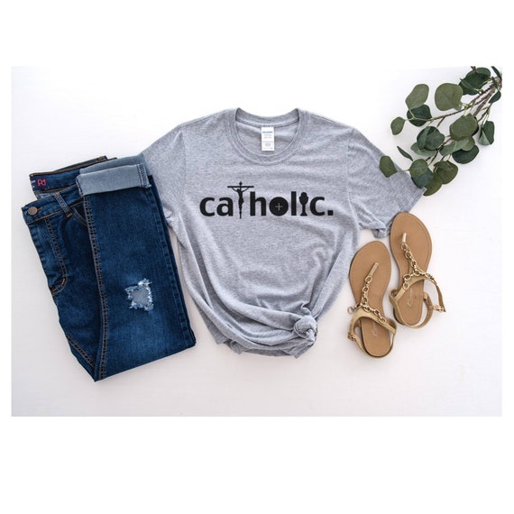 Catholic Unisex-t-shirt Catholic Clothing Marian Tshirt - Etsy