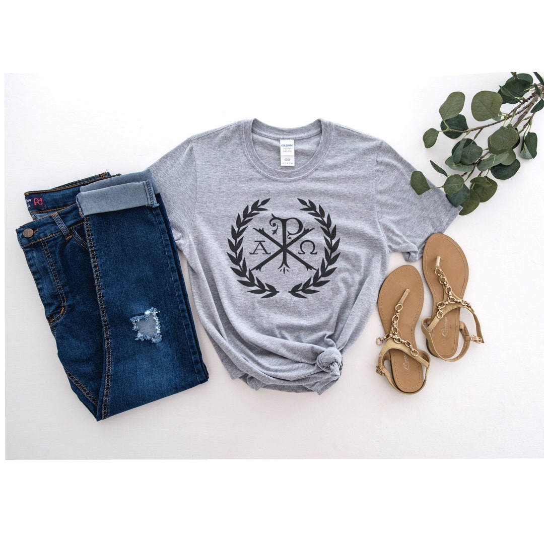 Chiro Catholic Tshirt, Chiro Designs, Alpha & Omega Shirt, Catholic ...