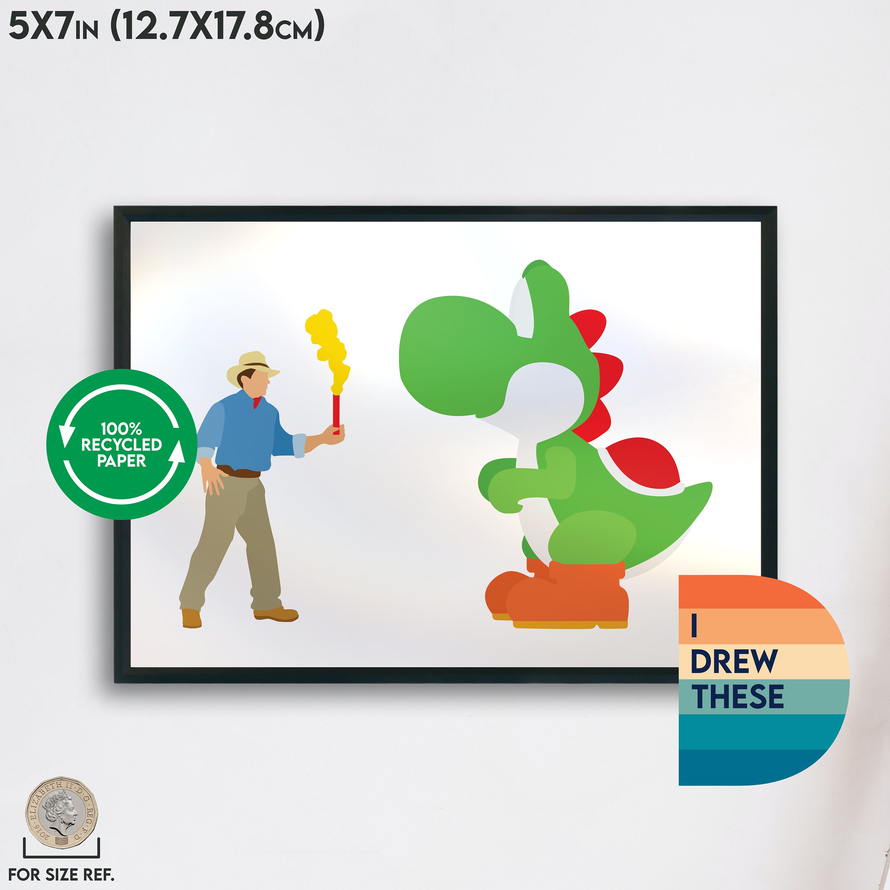 Graph Paper Art Yoshi