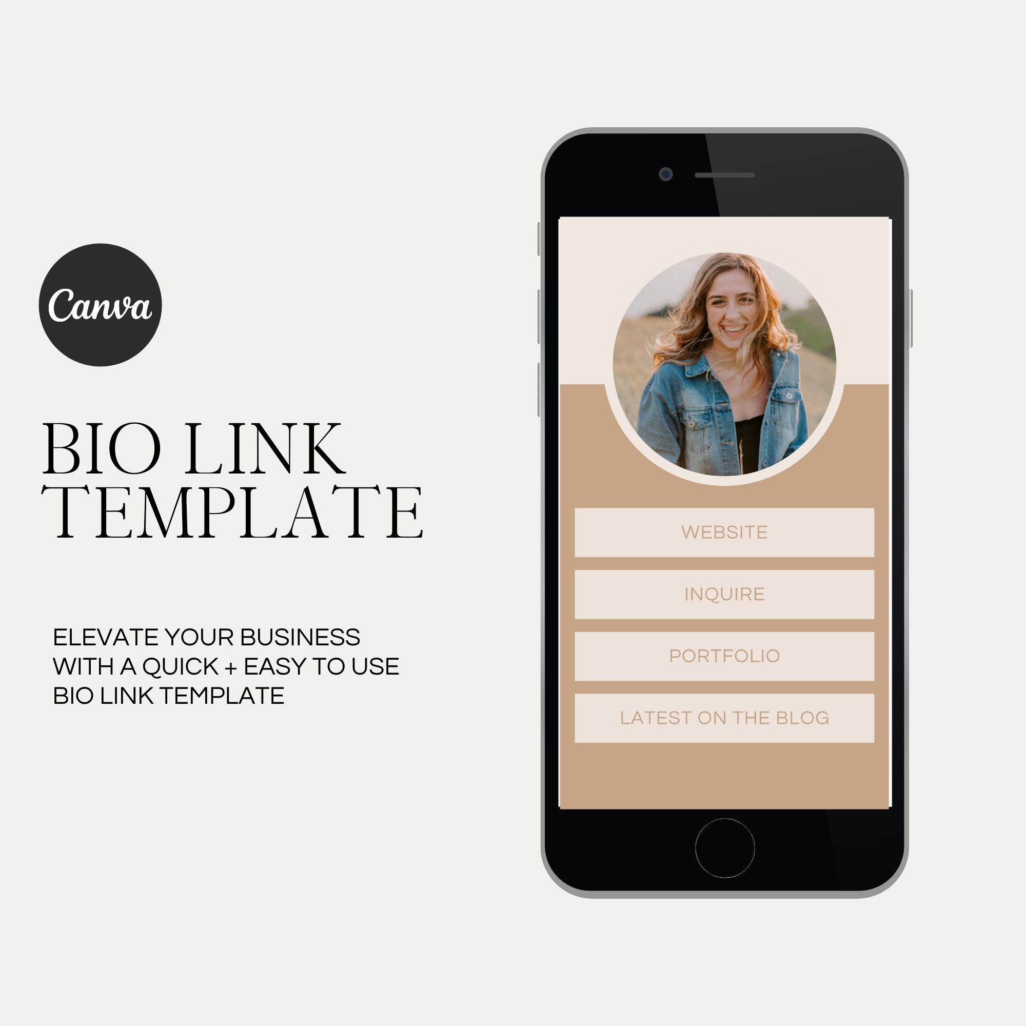 Instagram Bio Link Template - CANVA. Instagram Landing Page. Link in ...