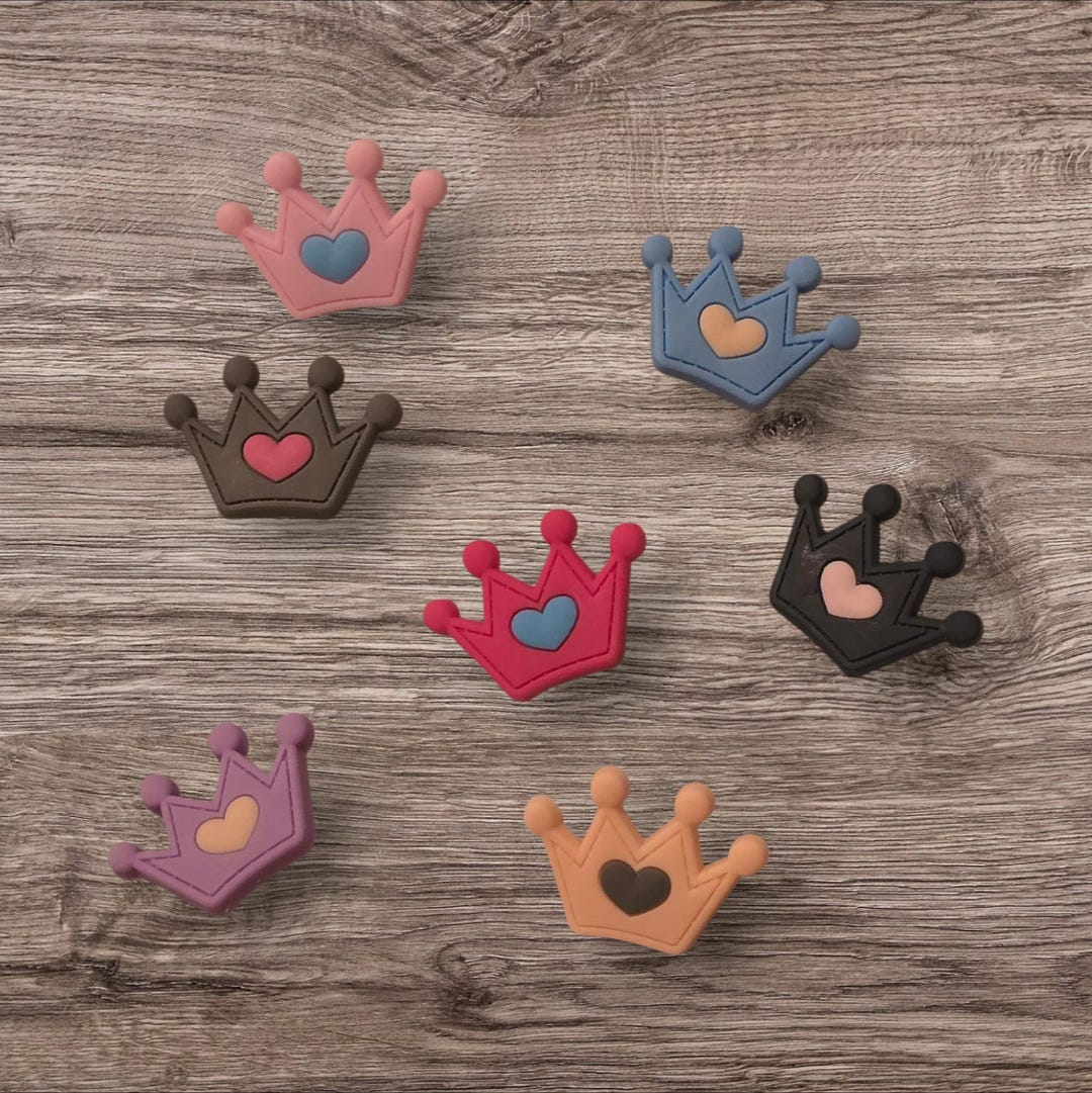 Princess Crown Jibbitz Shoe Charms 7 Pcs Set - Etsy