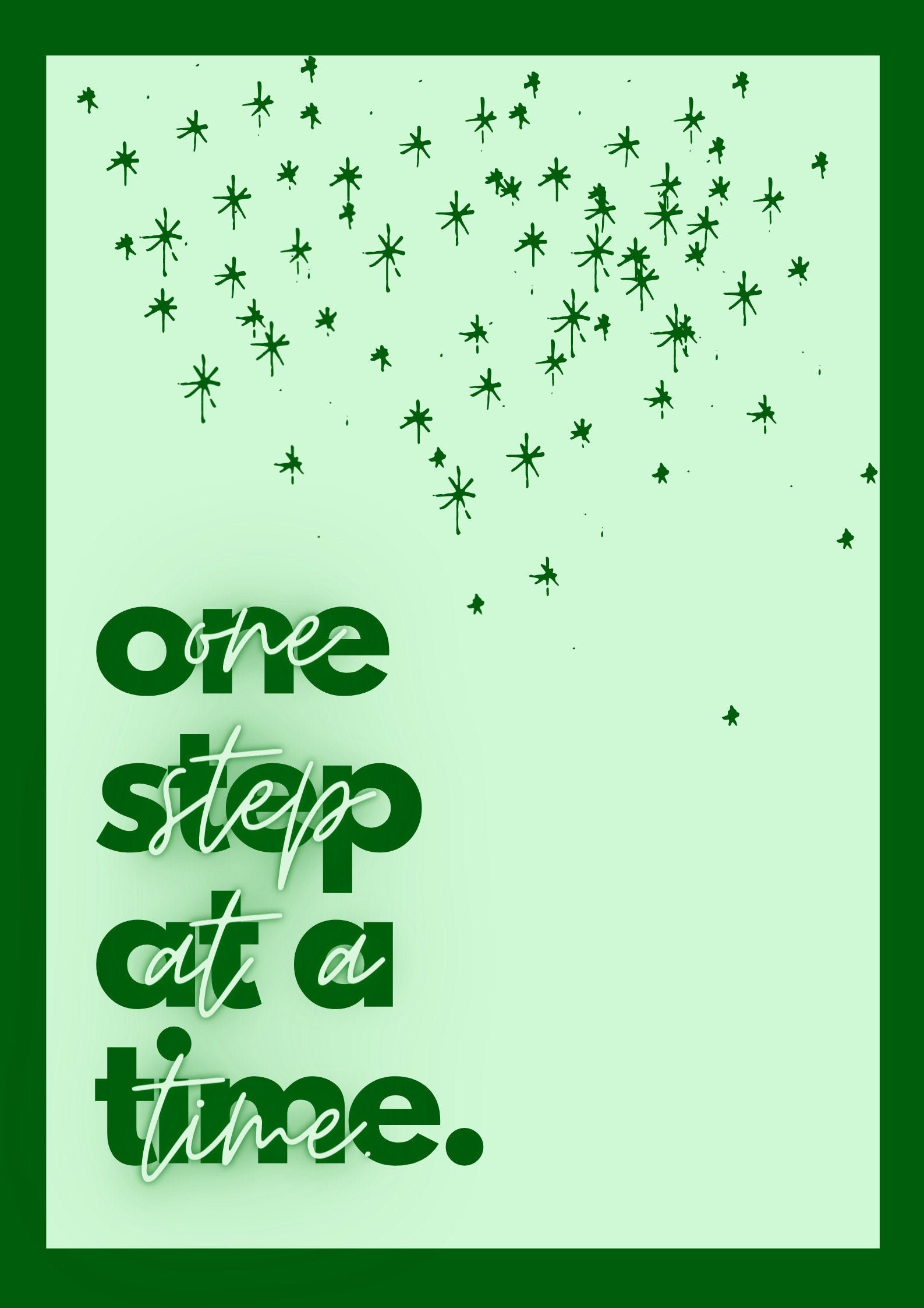 Printable One Step at a Time Poster | Etsy