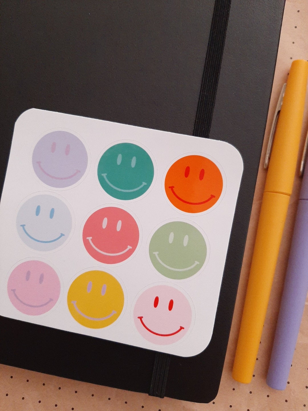 Sticker Smiley Faces Pastels Planner and Bullet Journal Stickers ...