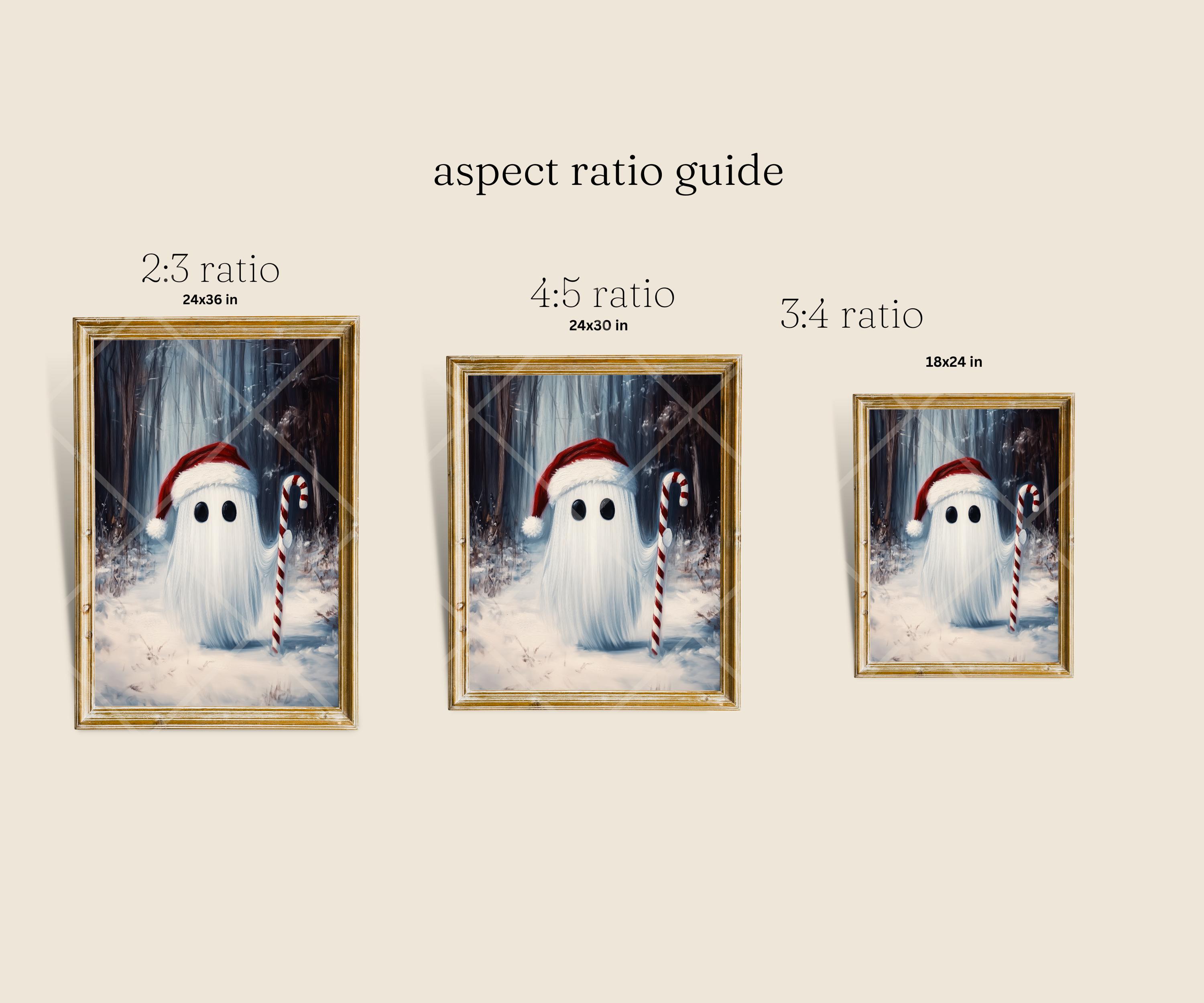 Christmas Ghost Art Print: Spooky Holiday Decor (digital Download) - Etsy