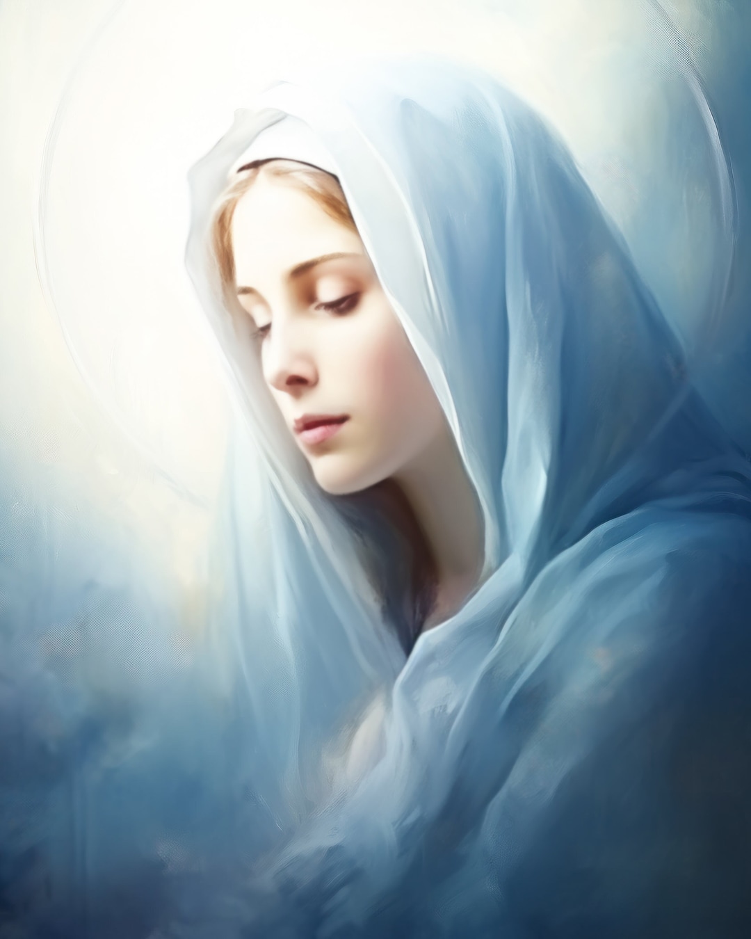 Mary Mother of Jesus, DIGITAL DOWNLOAD for Print, Virgin Mary, Catholic ...